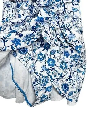 Blooming Jelly | Swim | Blooming Jelly Blue And White Floral Tie Front ...